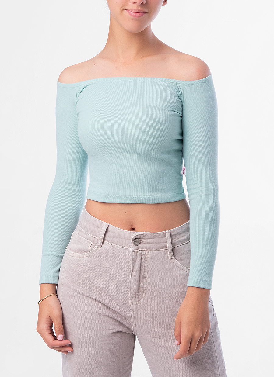 Polo Rib Full Lycra M/L Maxine Jade Claro | Goccos