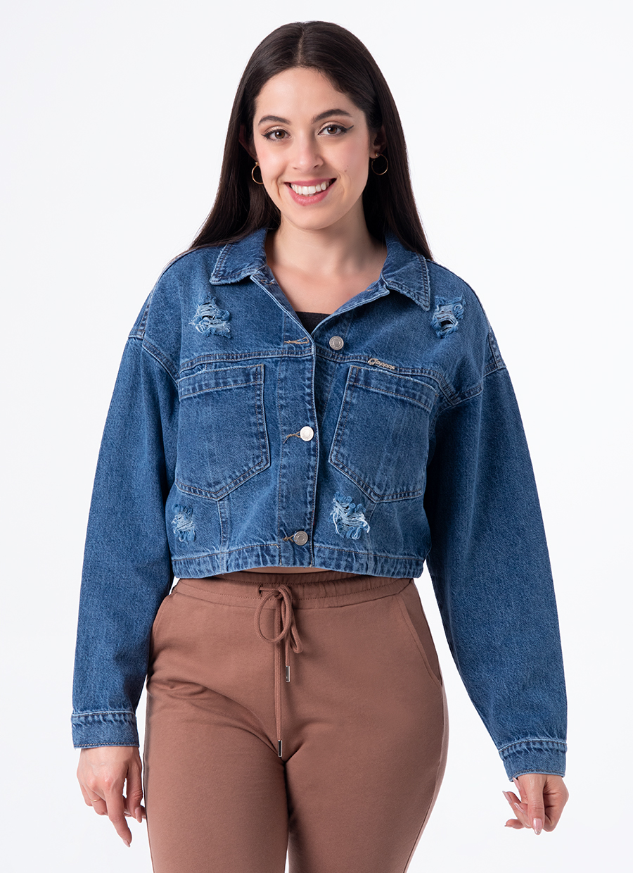 Casaca Oversize Denim Xand Frost Melange Dstyr | Goccos