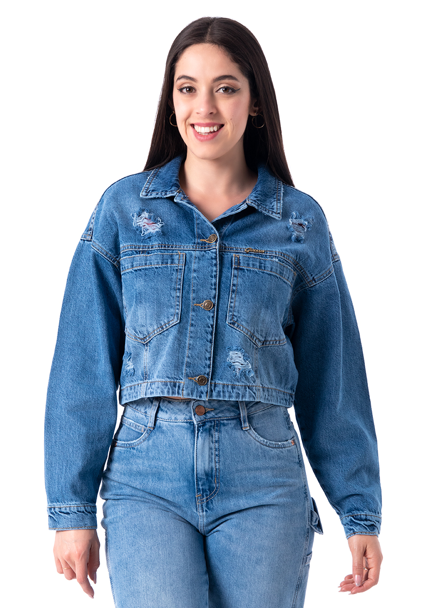 Casaca Oversize Denim Xand Total Cristal Dstyr | Goccos