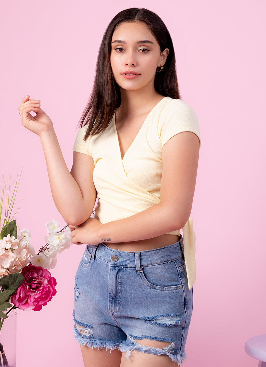 Short Denim Ring Cnt Irene Total Bleach Dstyr | Goccos